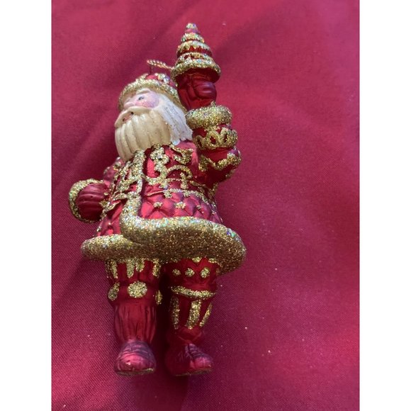 Holidays | Holiday | Santa Claus Christmas Tree Ornament Gloss Ruby Red ...
